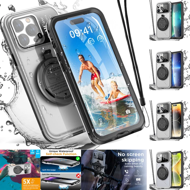 WATERPROOF UNDERWATER SELF Check Case Cover for iPhone 13 14 12 Pro Max ...