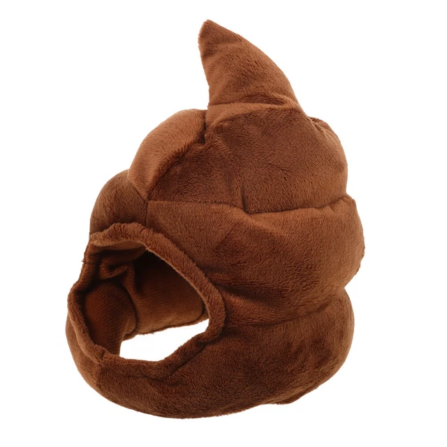 FUNNY HEAD COVER Cosplay Dress Up Poop Hat Stuffed Poop Cap Carnival ...
