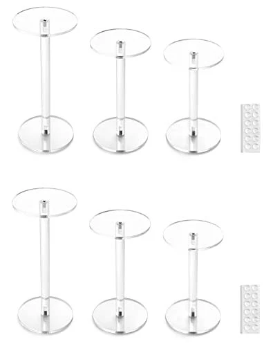 ROUND ACRYLIC DISPLAY Stand 2 Sets Premium Clear Round Riser Stands $22 ...