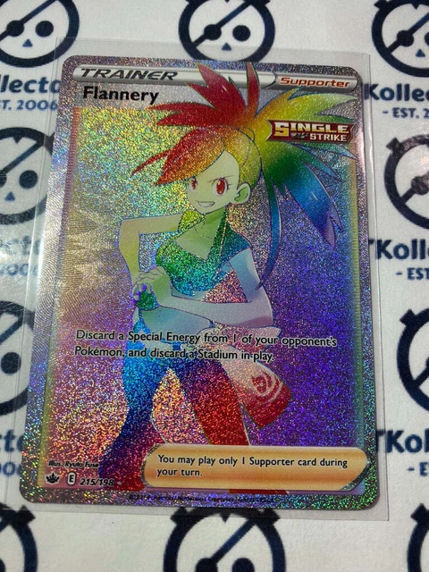 FLANNERY TRAINER RAINBOW Hyper Secret Rare #215/198 Pokémon Card ...