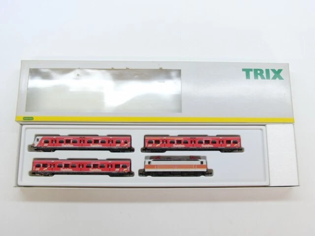 MINITRIX N 11443 S-Bahn Set + E-Locomotive BR143, Light, DSS, NEM, NEW ...