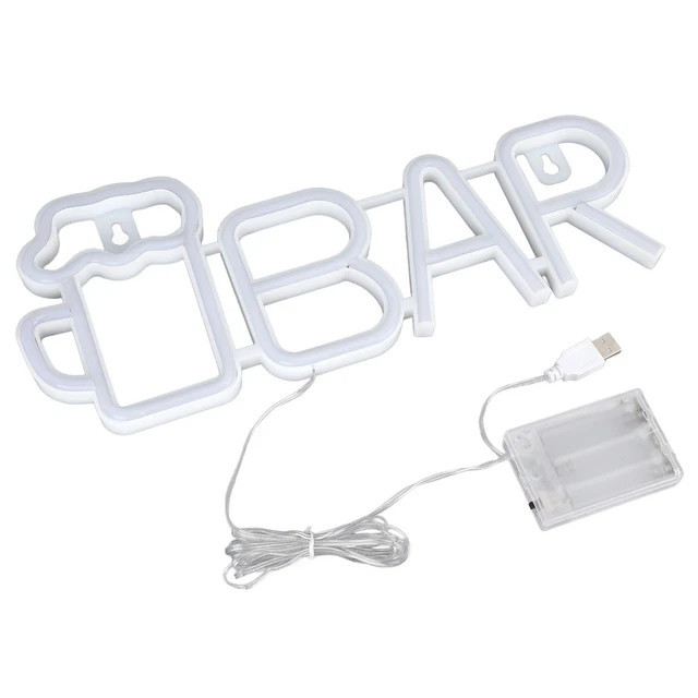 LED NEON SIGN Bright Bar Design Light Up Sign For Parties Easy To Use £ ...