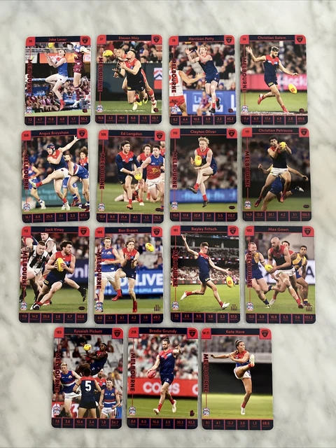 2023 AFL TEAMCOACH Melbourne Demons Common Team Set 14 Cards + 1 AFLW ...