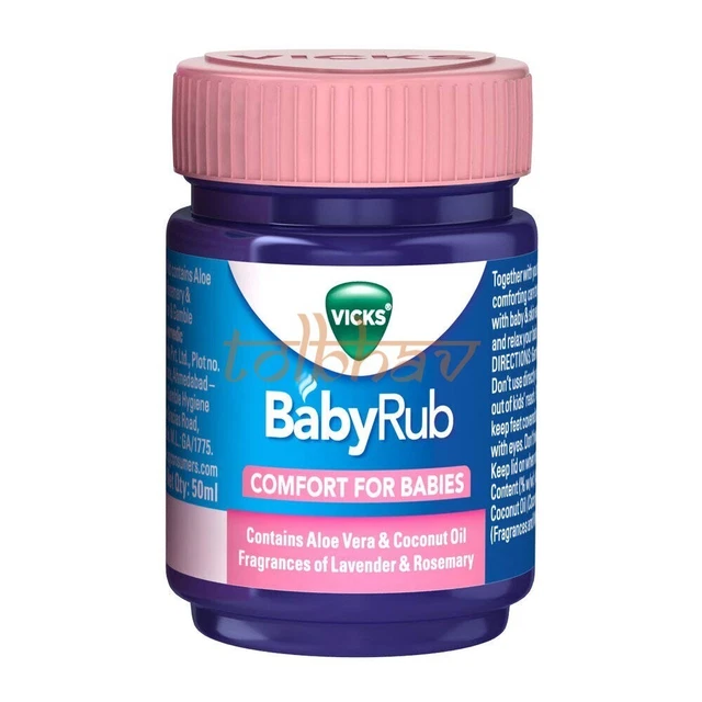 VICKS BABYRUB FOR Cough Cold Headache and Relaxation 50ml Pack of 3 $43 ...