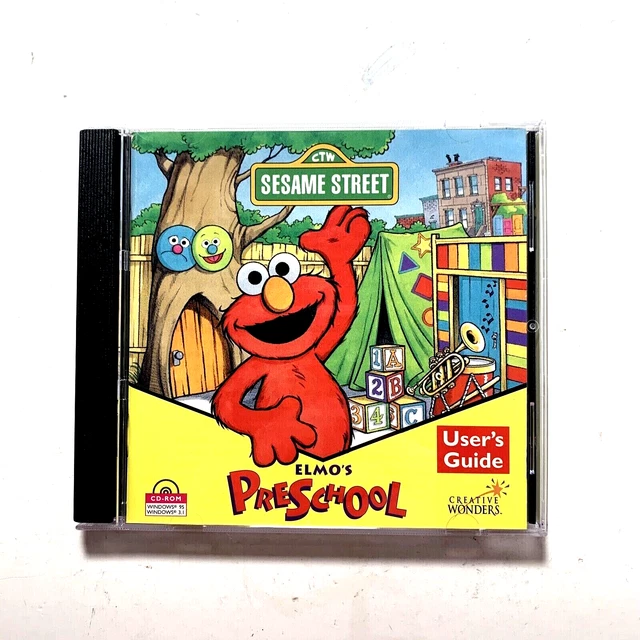 ELMO'S PRESCHOOL SESAME Street PC CD-ROM Learning Educational Kids ...