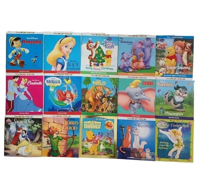 LOT X 15 Disney Little Library Books Winnie Pooh Princess Series Bulk ...