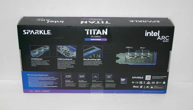 SPARKLE INTEL ARC B580 Titan OC 12GB GDDR6 PCIe 4.0 Graphics Card NEW ...