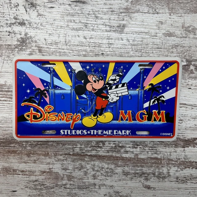 VINTAGE DISNEY MGM Studios Theme Park Front License Plate Car Tag ...