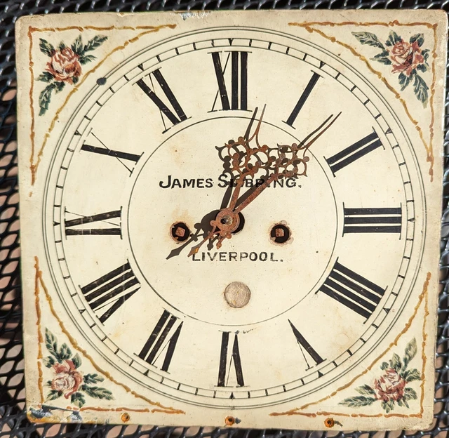 OLD VINTAGE ANTIQUE James Sibbring Clock Face With Smiths Mechanism £9. ...