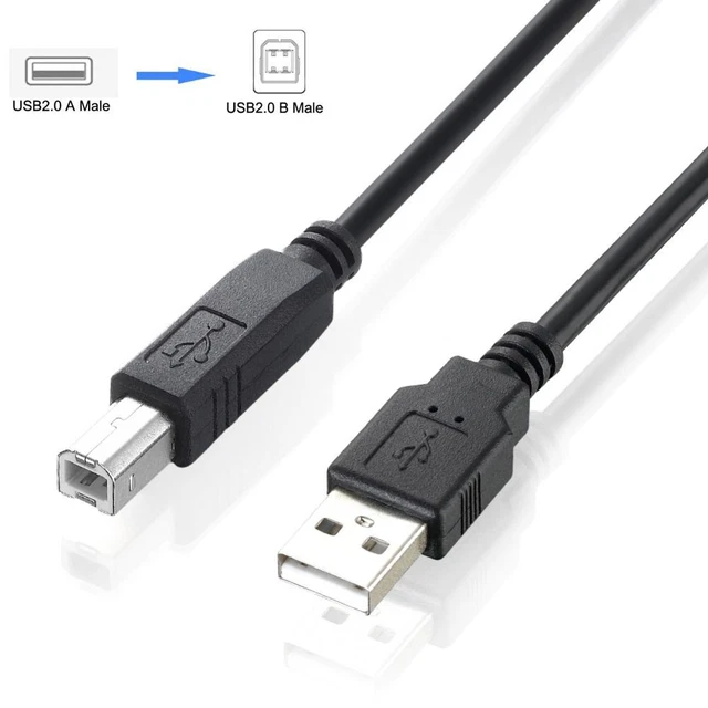 MALE TO B Male Data Cord 3d Label Printer USB 2.0 Cable For Dell HP ...