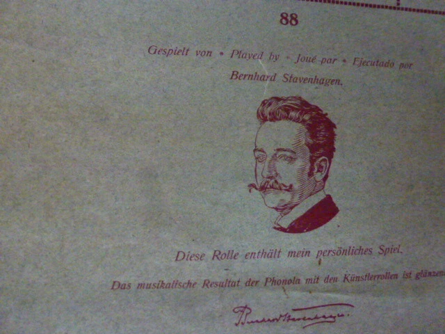PIANOLA ROLL HUPFELD DEBUSSY'S IMAGES 2a Serie N. 3 P/B BERNHARD ...