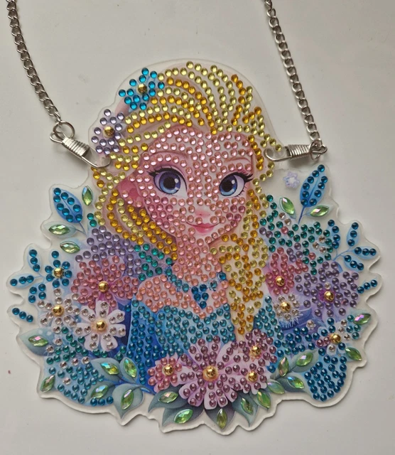 FENSTERBILD,TÜR ODER WANDANHÄNGER,DIAMAND Painting,Motiv: Prinzessin ...