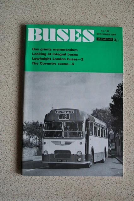 BUSES ILLUSTRATED DEC 1968 Magazine Book Coventry London Rlh+ Bus Grant ...