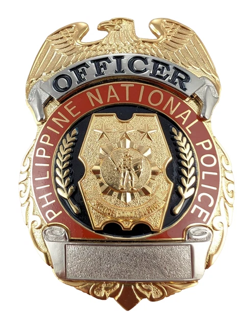 PHILIPPINE NATIONAL POLICE Officer PNP Brass Breast Badge in Gold ...