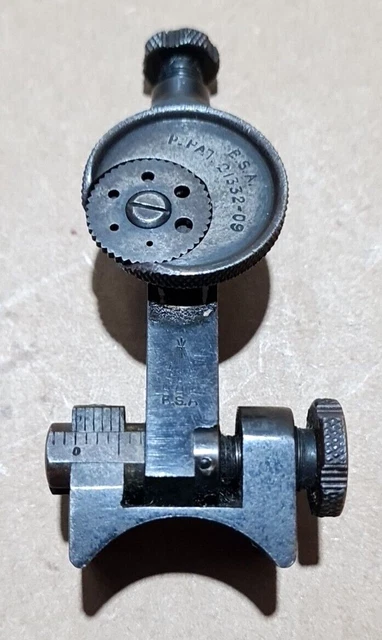 VINTAGE BSA NO.8 Aperture Target / Peep Rear Back Sight With 6 Hole Eye ...