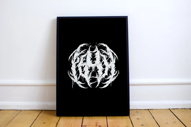 PEACE PRINT! HEAVY Metal Font Poster! black metal lettering,Gothic ...