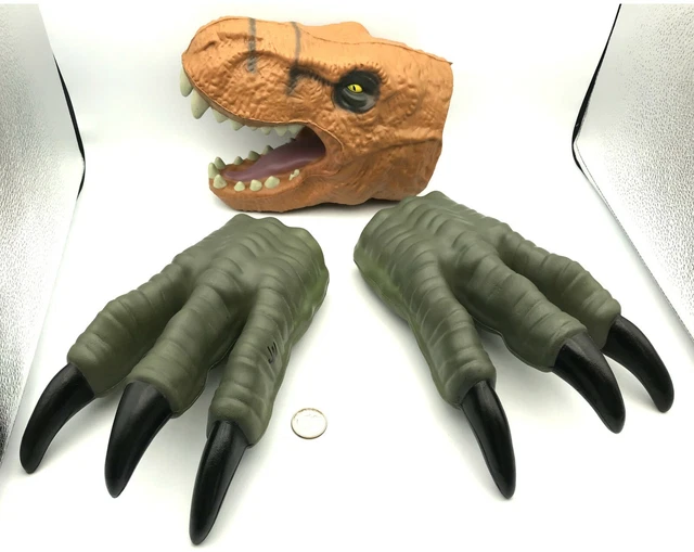 JURASSIC WORLD VELOCIRAPTOR CLAWS Raptor & T-REX Hand Puppet Hasbro ...