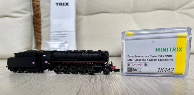 MINITRIX 16442 LOCOMOTIVA a vapore serie 150 X della SNCF - digitale ...