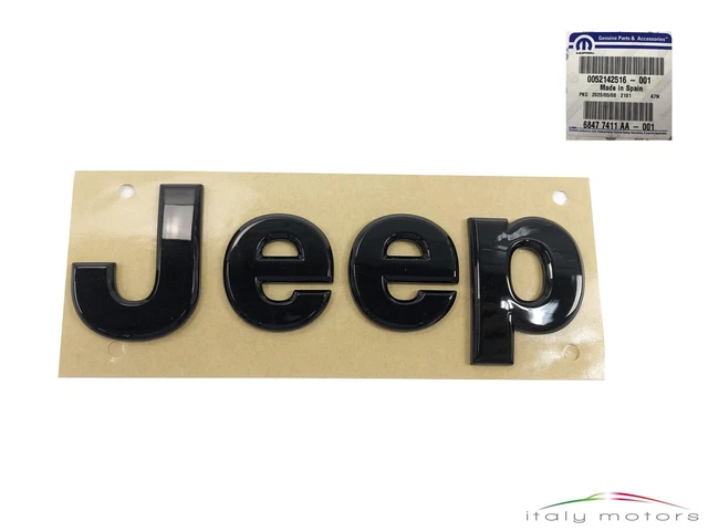 ORIGINAL JEEP RENEGADE Schriftzug Logo Emblem schwarz vorne 68477411 ...
