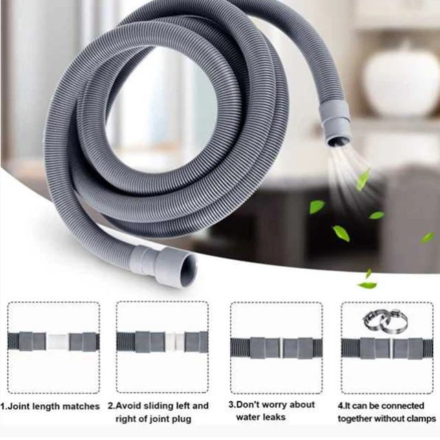 AUTOMATIC DRUM WASHING Machine Pipe Hose Fittings, 4 Meter Y3P63174 $22 ...