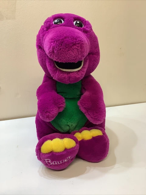 BARNEY THE PURPLE Dinosaur Soft Toy Plush Collectable Large 12” Kids TV ...