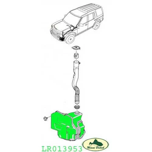 LAND ROVER WINDSHIELD Washer Reservoir Water Tank Range Sport Lr4 ...