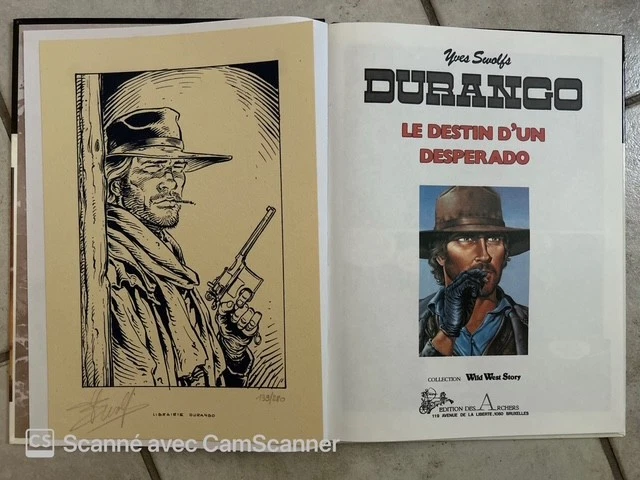 DURANGO DESTIN DESPERADO EO TTBE Avec RARE SERIGRAPHIE DURANGO N/S ...