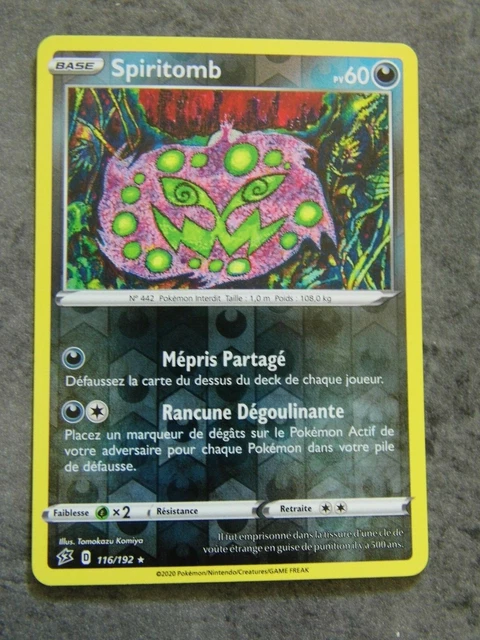 CLASH DES REBELLES Pokemon 116/192 Spiritomb Reverse EB02 VF Francais ...