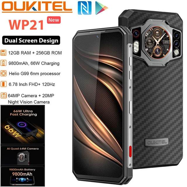 OUKITEL WP21 4G LTE Rugged Mobile Dual Screen Phone Outdoor Unlocked ...