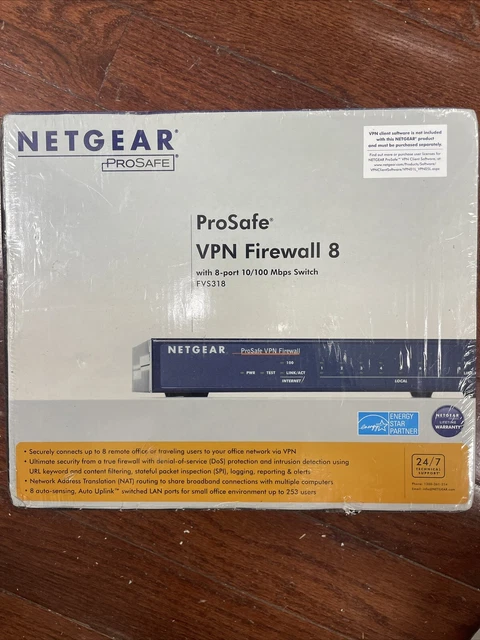 NETGEAR PROSAFE 8-PORT Gigabit VPN Business-class Firewall Model ...