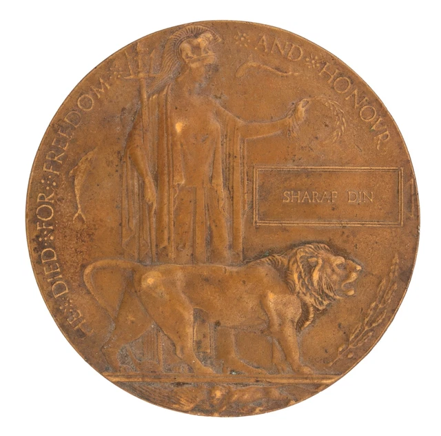 WW1 MEMORIAL PLAQUE Sharaf Din Original £110.00 - PicClick UK