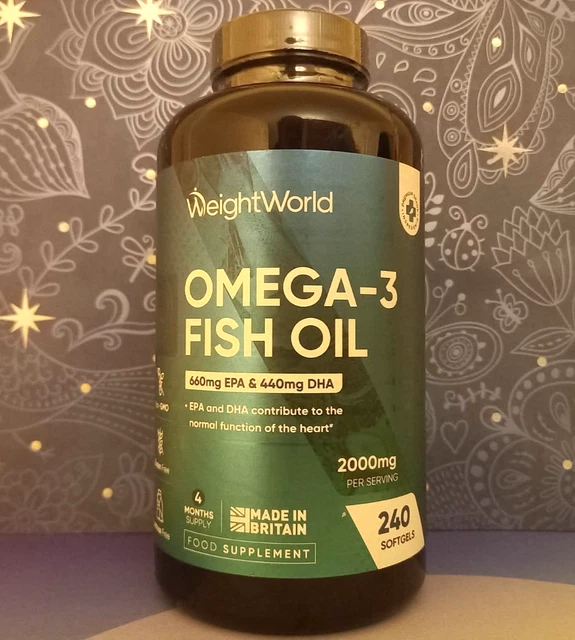WEIGHTWORLD OMEGA-3 FISH Oil 660Mg Epa & 440Mg Dha 2000Mg 240 Softgels ...