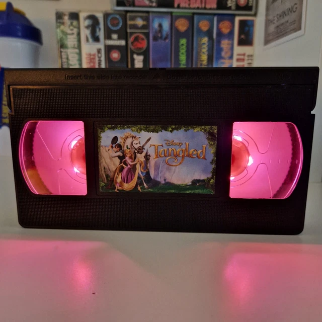 DISNEY TANGLED LED VHS Video Tape Lamp Birthday Christmas Gift Cute ...
