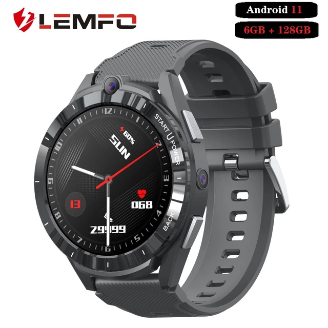 SMARTWATCH LEMFO LEM16 6 GB+128 GB 4G LTE 8 core Android 11 GPS doppia ...