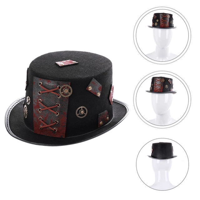 TOP HAT COLLAPSIBLE Steam Punk Steampunk Hats Men Fedora Halloween £12. ...