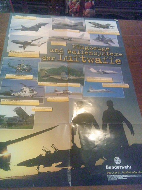 BUNDESWEHR POSTER FLUGZEUGE und Waffensysteme der Luftwaffe EUR 5,00 ...