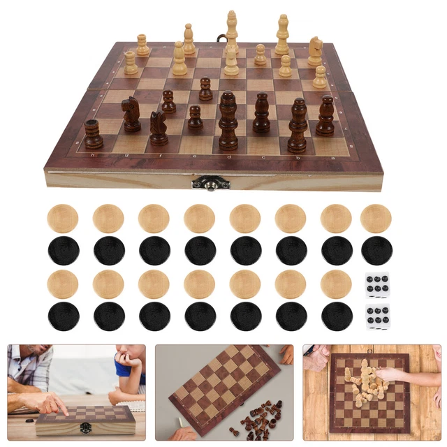 WOODEN INTERNATIONAL CHESS Japan Board Game Educational Plaything £18. ...