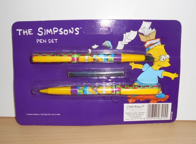 VINTAGE BART SIMPSON - THE SIMPSONS Pen Set no figure - OFFICIAL ...