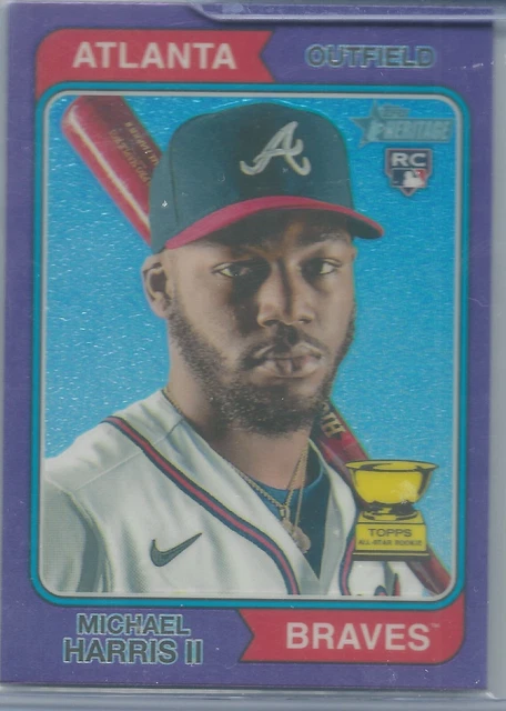 2023 TOPPS HERITAGE Michael Harris II Rookie rifrattore viola SP Braves RC EUR 11,21 - PicClick IT