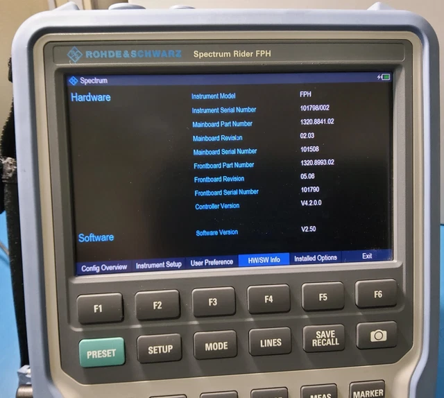 ROHDE & SCHWARZ FPH 5kHz-4GHz Spectrum Rider with GPS and many options ...
