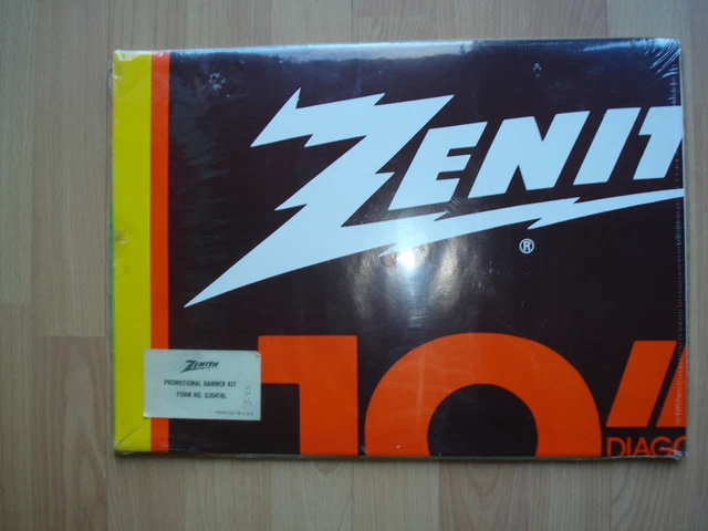 ZENITH TELEVISION PROMO Banner Kit Signs NOS Flag £46.98 - PicClick UK
