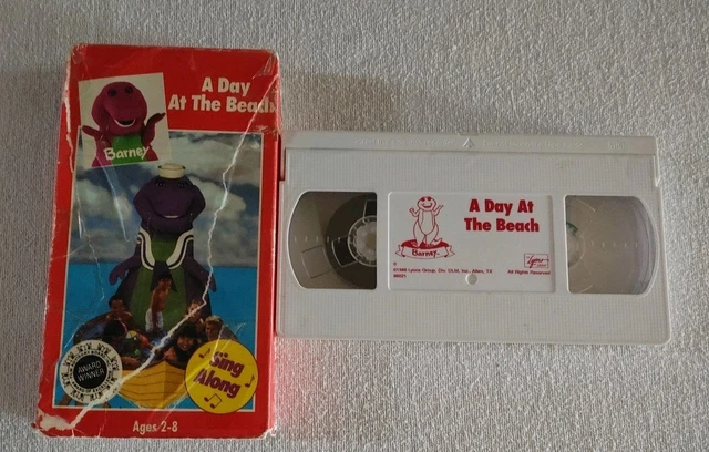 BARNEY A DAY at the Beach (VHS, 1988) Backyard Gang Friends Rare HTF ...