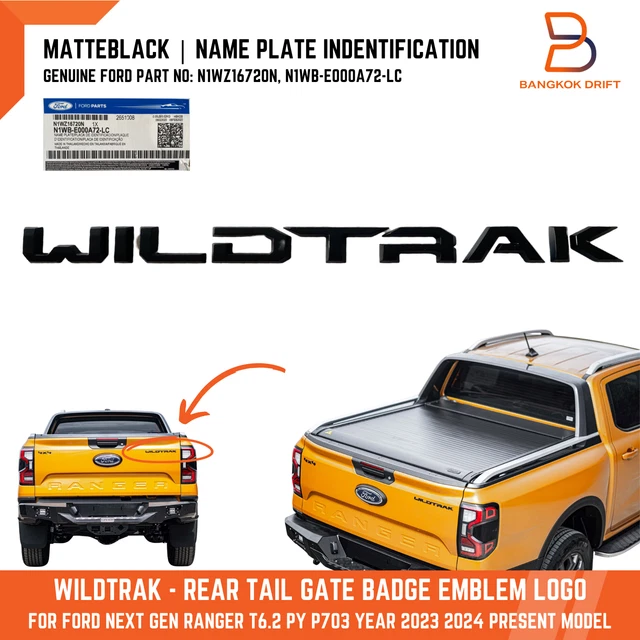 WILDTRAK NAME PLATE Rear Tailgate Badge Emblem Logo For Ford Next Gen ...