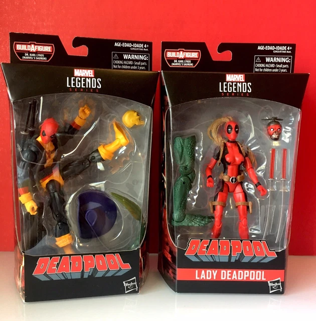 HASBRO MARVEL LEGENDS Deadpool // Lady Deadpool - LOT of 2 New/ Sealed ...