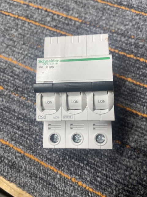 SCHNEIDER MCB 3 Phase IKQ C32 32A TP Triple Pole Circuit Breaker £22.00 - PicClick UK