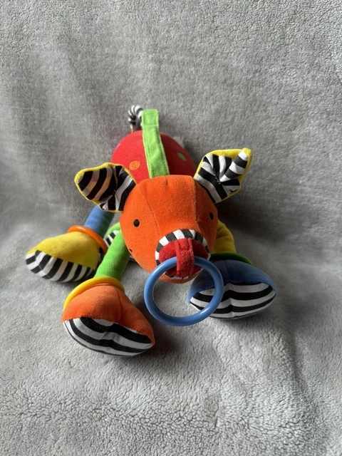 JELLYCAT JELLY KITTEN Hoopy Loopy Pig Baby Rattle Chime Soft Plush ...