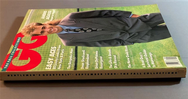 GQ MAGAZINE SEPTEMBRE 1989 ANDRE AGASSI Arthur Mitchell Andie MacDowell ...