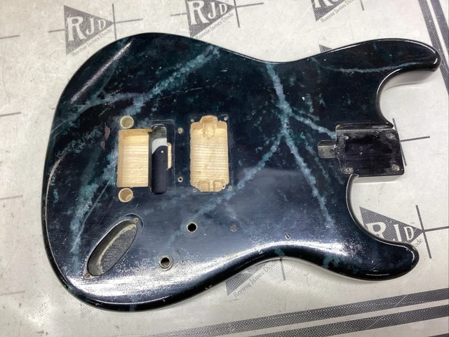 VINTAGE 80'S STRAT Style Electric Guitar Body Black Kahler $75.00 ...