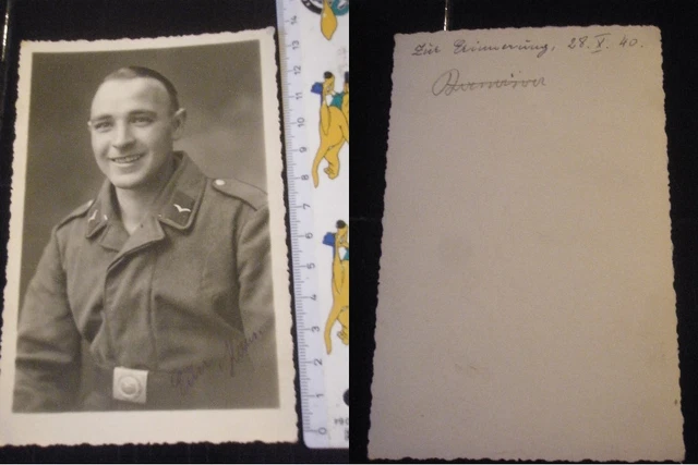 ORIG. FOTO SOLDAT Luftwaffe 1940 2.WK 3.Reich WWII Uniform Photo ... ORIG. FOTO SOLDAT Luftwaffe 1940 2.WK 3.Reich WWII Uniform Photo ...