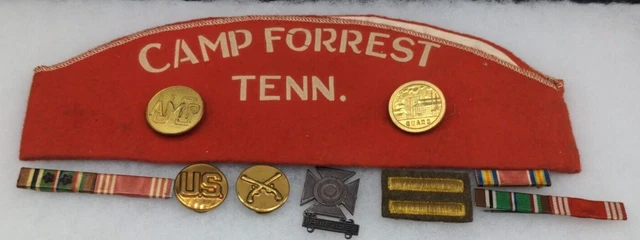 WWII/2 US ARMY Camp Forrest, TENN POW camp RARE pair of Camp Guard ...